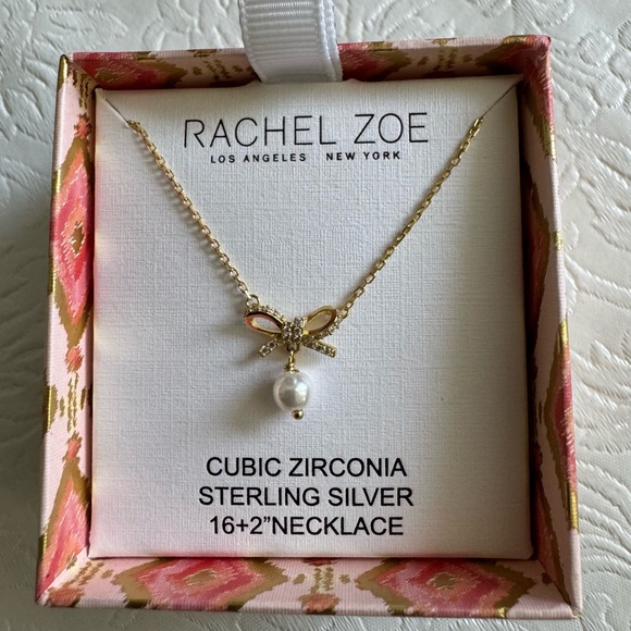 Rachel Zoe | Jewelry | Rachel Zoe Bow Pearl Necklace | Poshmark